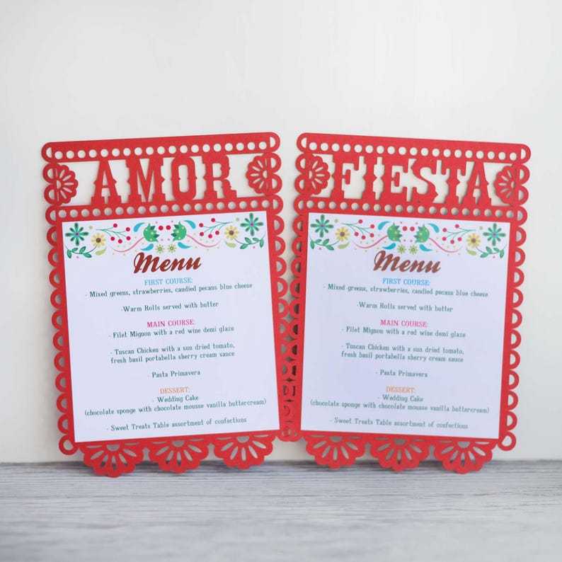 SVG Mexican Wedding Bundle Templates, SET Papel Picado Invitation ...
