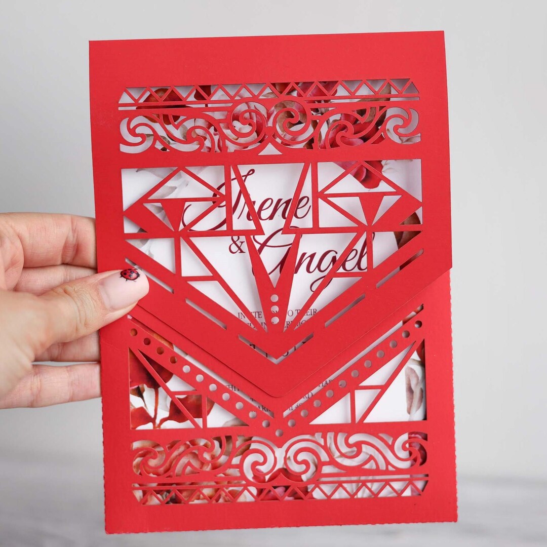 Svg Mexican Maya Ornaments Invitation Cricut Template 5x7, Maya Peoples ...