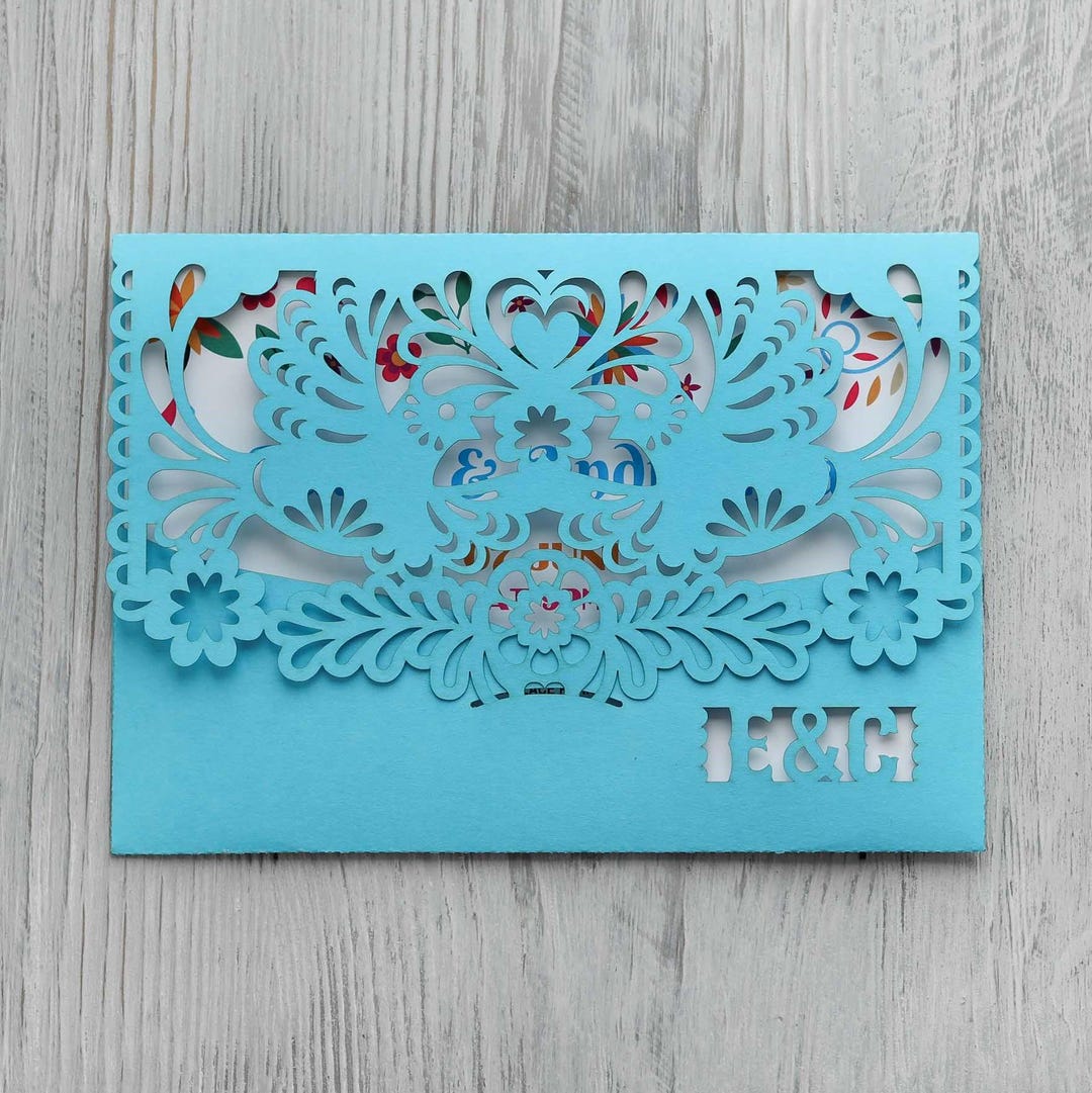 Custom Mexican Initials Invitation Template Svg With Birds, Cricut ...