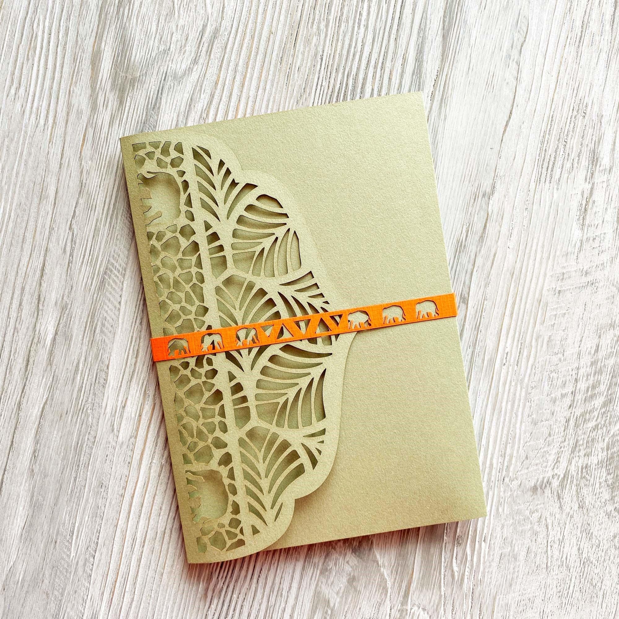 Сricut Tropical African Palm Leaves Svg Wedding Invitation Template ...