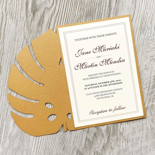 Leaf Invitation - Etsy