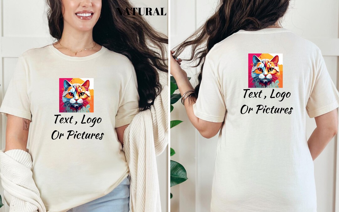 Custom Photo Shirt, Front-back Custom Shirt, Custom Picture Shirt ...