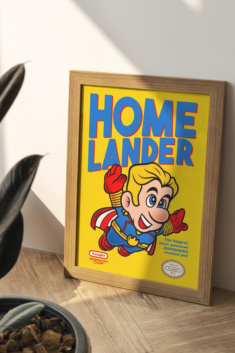 Homelander Cartoon Print, Homelander Wall Art, the Boys Poster ...