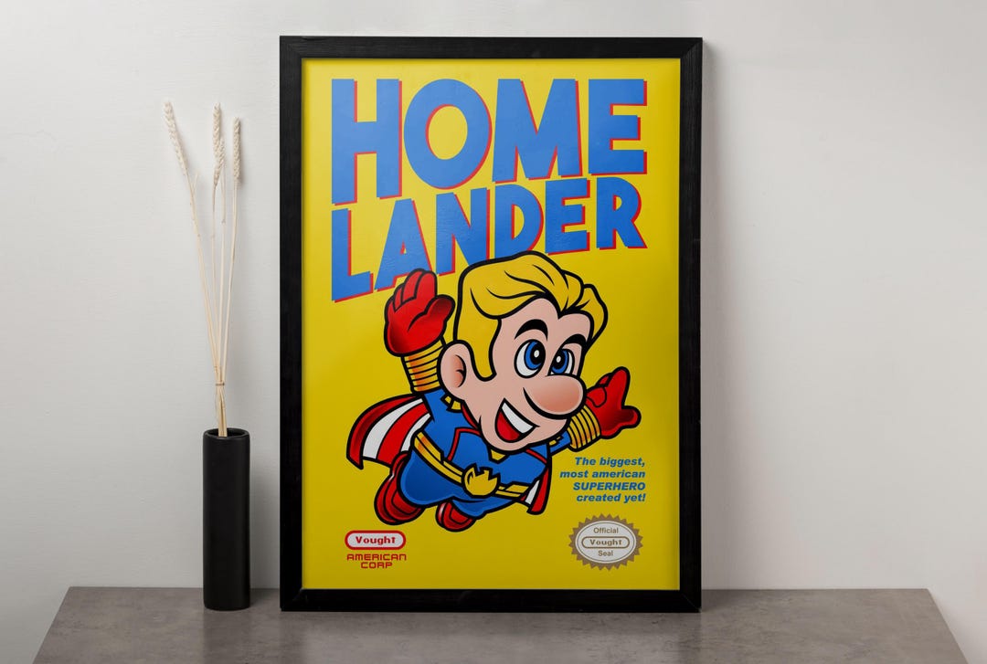 Homelander Cartoon Print, Homelander Wall Art, the Boys Poster ...