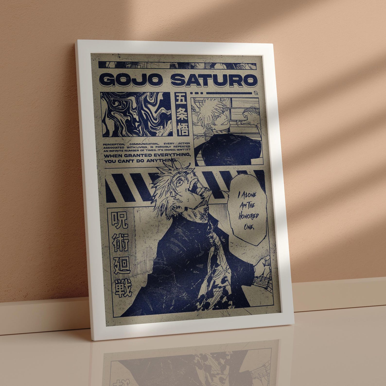 Satoru Gojo Poster, Jujutsu Kaisen Wall Art, Satoru Gojo Print, Jujutsu ...