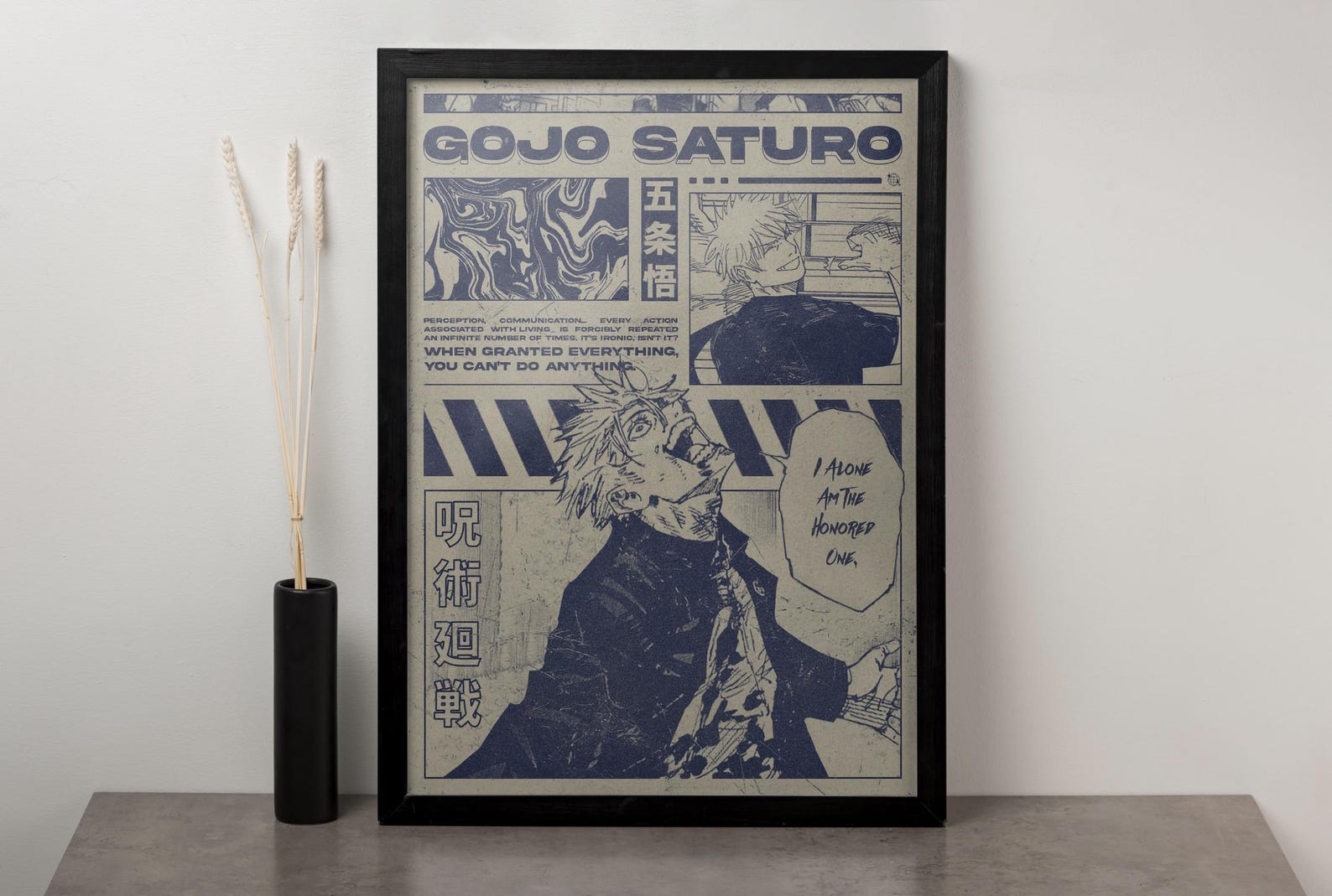 Satoru Gojo Poster, Jujutsu Kaisen Wall Art, Satoru Gojo Print, Jujutsu ...