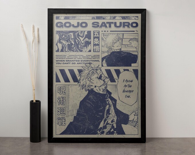 Satoru Gojo Jujutsu Kaisen Posters - Etsy Canada