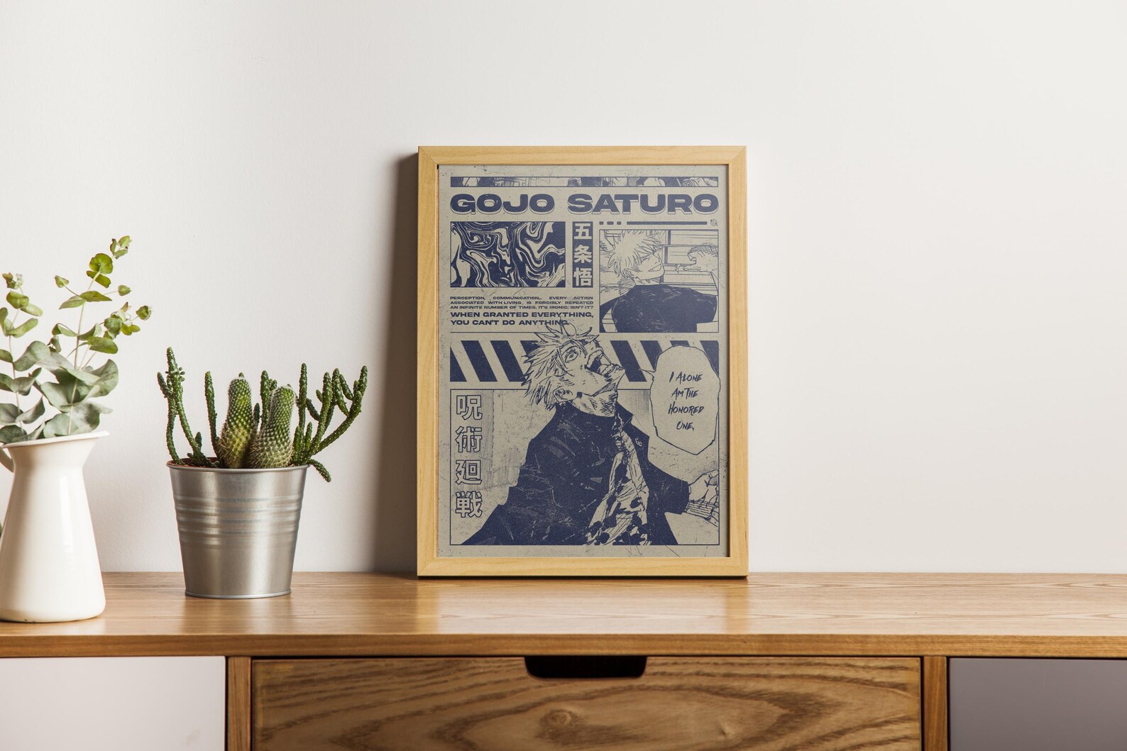 Satoru Gojo Poster, Jujutsu Kaisen Wall Art, Satoru Gojo Print, Jujutsu ...