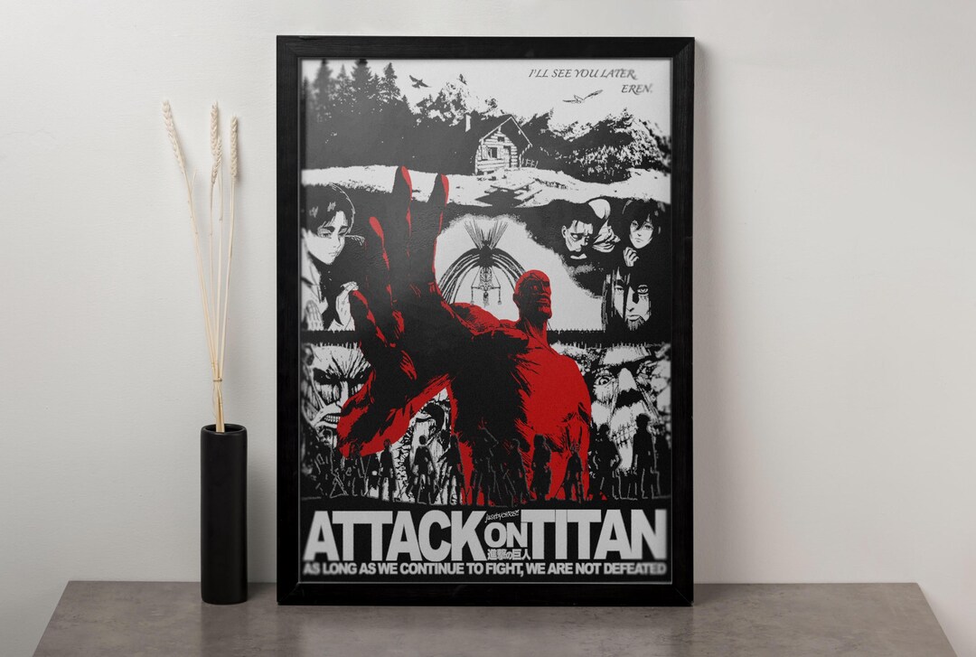 Anime Wall Art, Attack on Titan Poster, Aot Print, Anime Poster, Attack ...