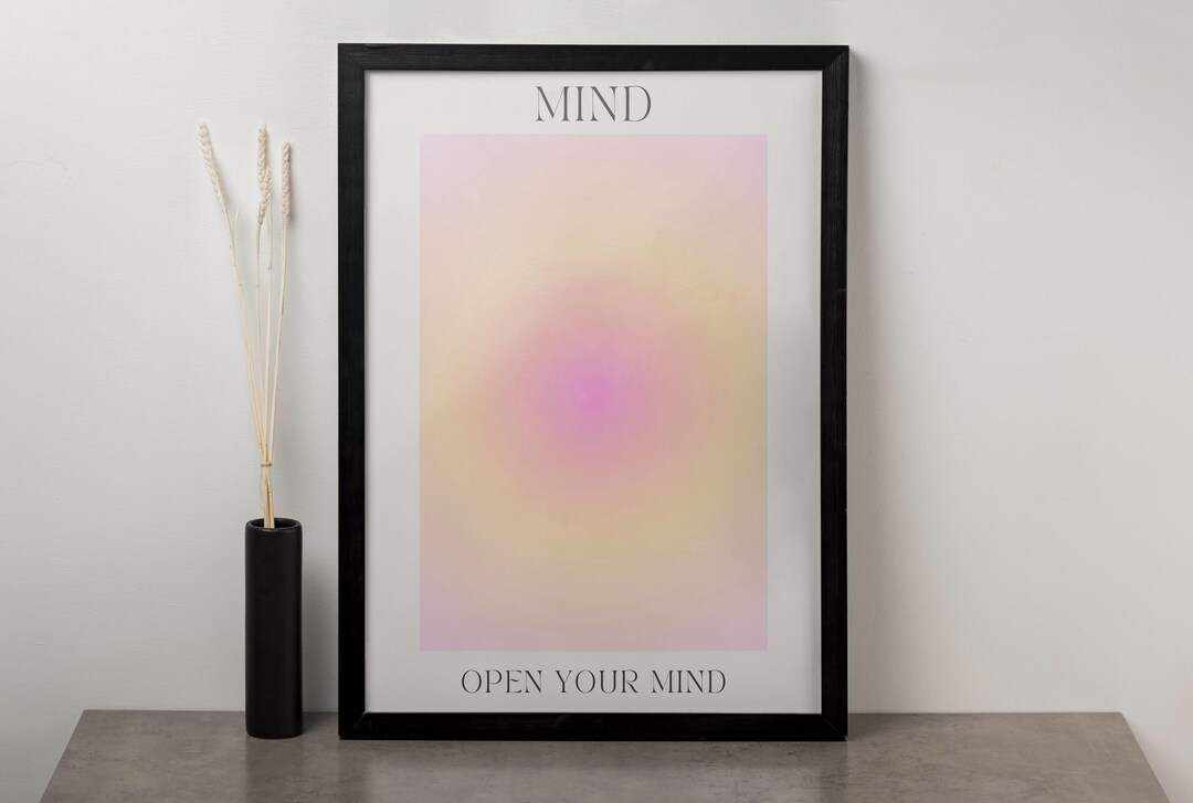 Open Your Mind Wall Art, Your Aura Poster, Aura Wall Decor, Open Your Mind Canvas, Living Room ...