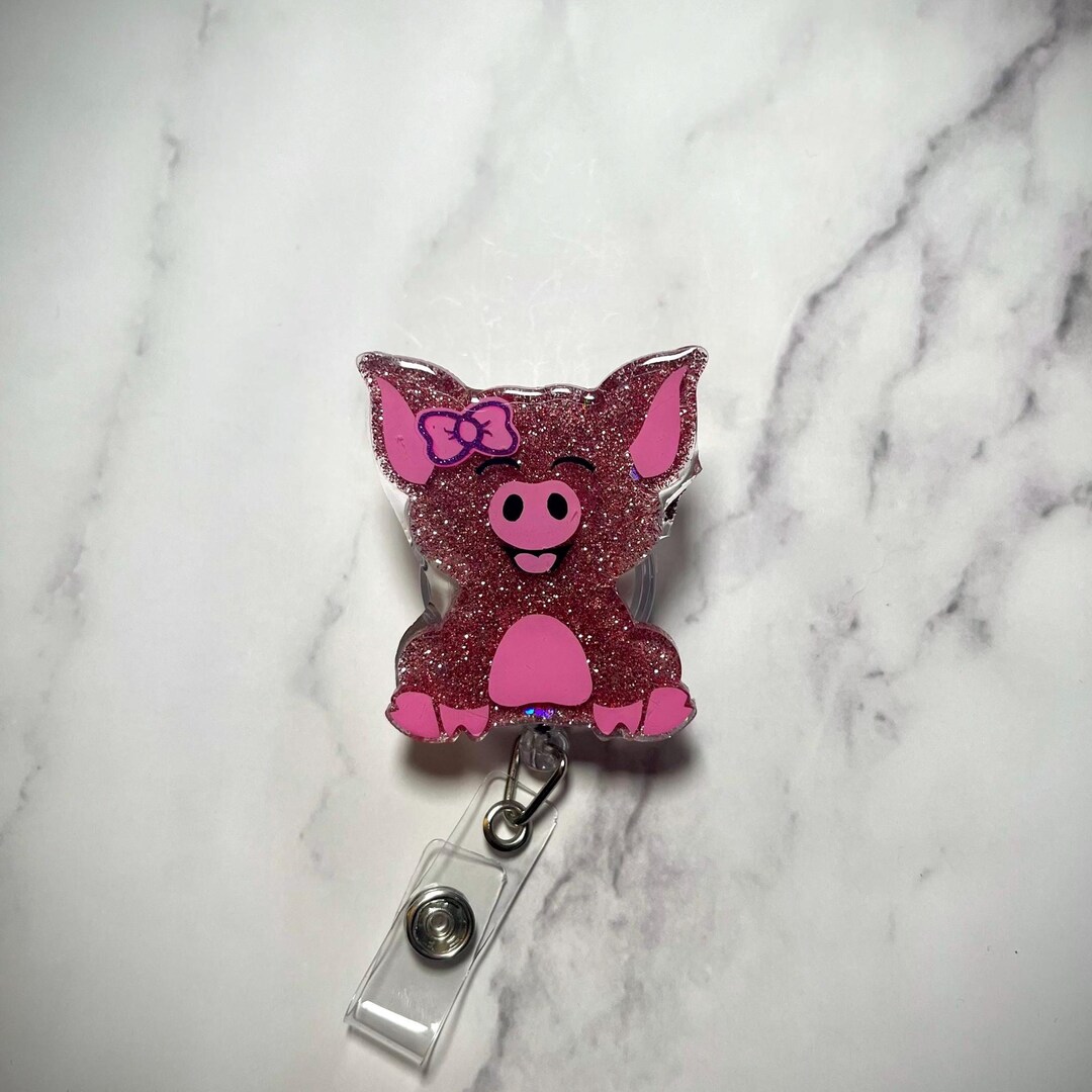 Pig Farm Animal Resin Resin Interchangeable Badge Reel | Breakaway ...
