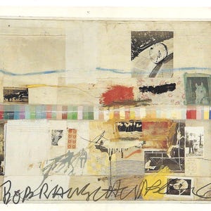 Signed Robert Rauschenberg Post Card Depicting His 1956 Painting "small ...