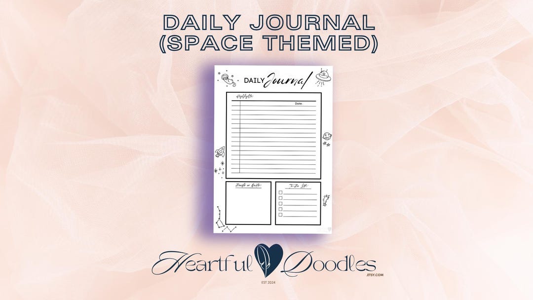 DAILY JOURNAL PRINTABLE Journal Page Planner Page Daily Tracker Track ...