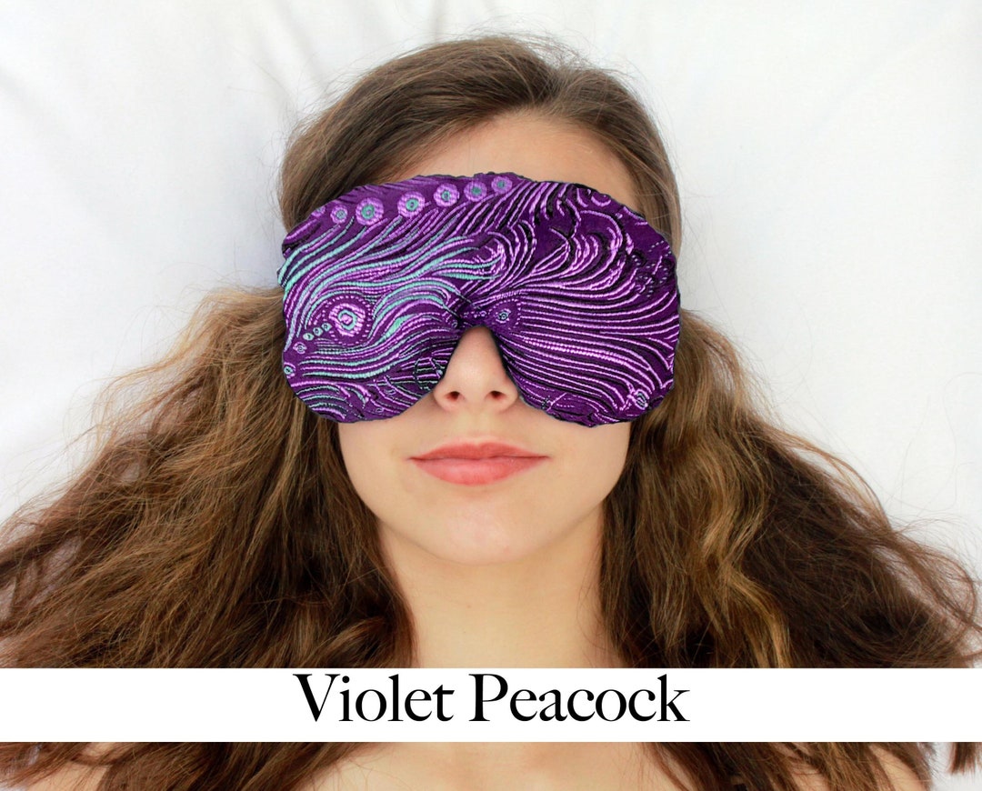 Handmade Adjustable Weighted Sleep Eye Mask Flaxseed & Optional Lavender Fill Yoga Luxurious ...