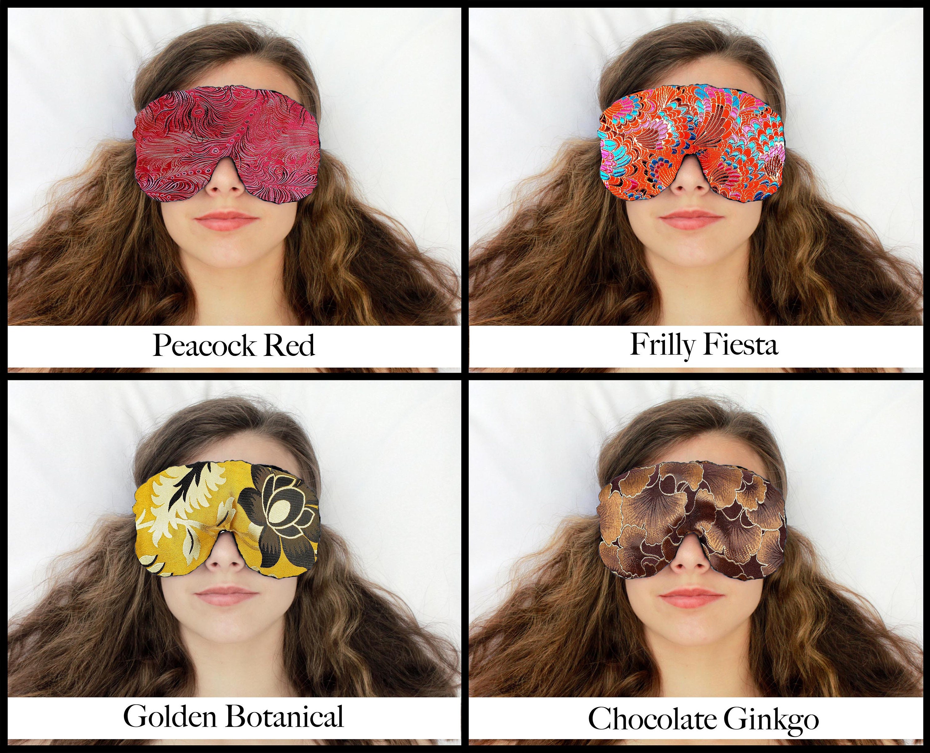 Handmade Opulence Weighted Sleep Eye Mask Pillow | Flaxseed Fill ...