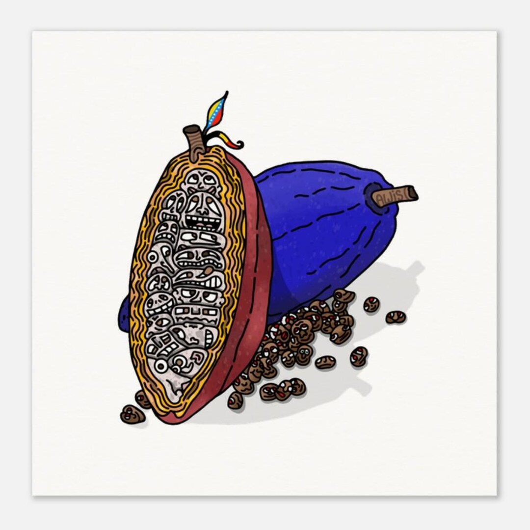 Venezuelan Cacao by AWIS Poster / Venezuela Artwork / Venezuelan ...
