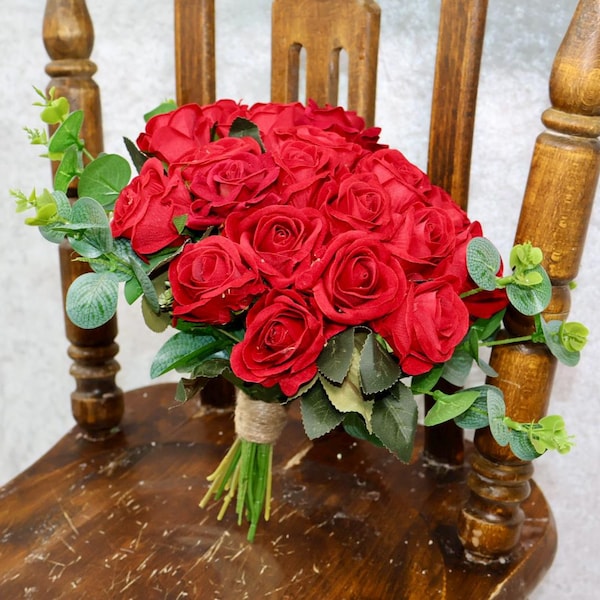 Silk Roses Bouquet - Etsy