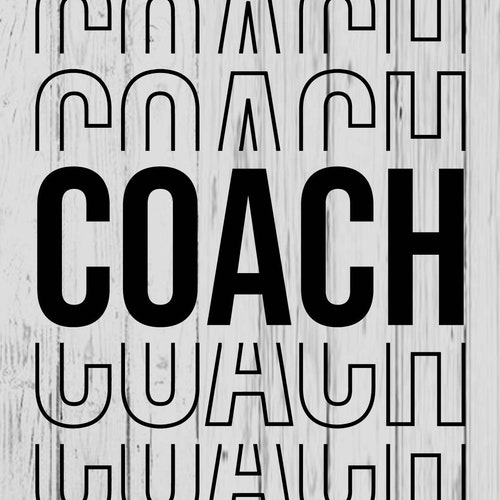 Coach Typography INSTANT DOWNLOAD Dxf Svg Eps Png for Use - Etsy
