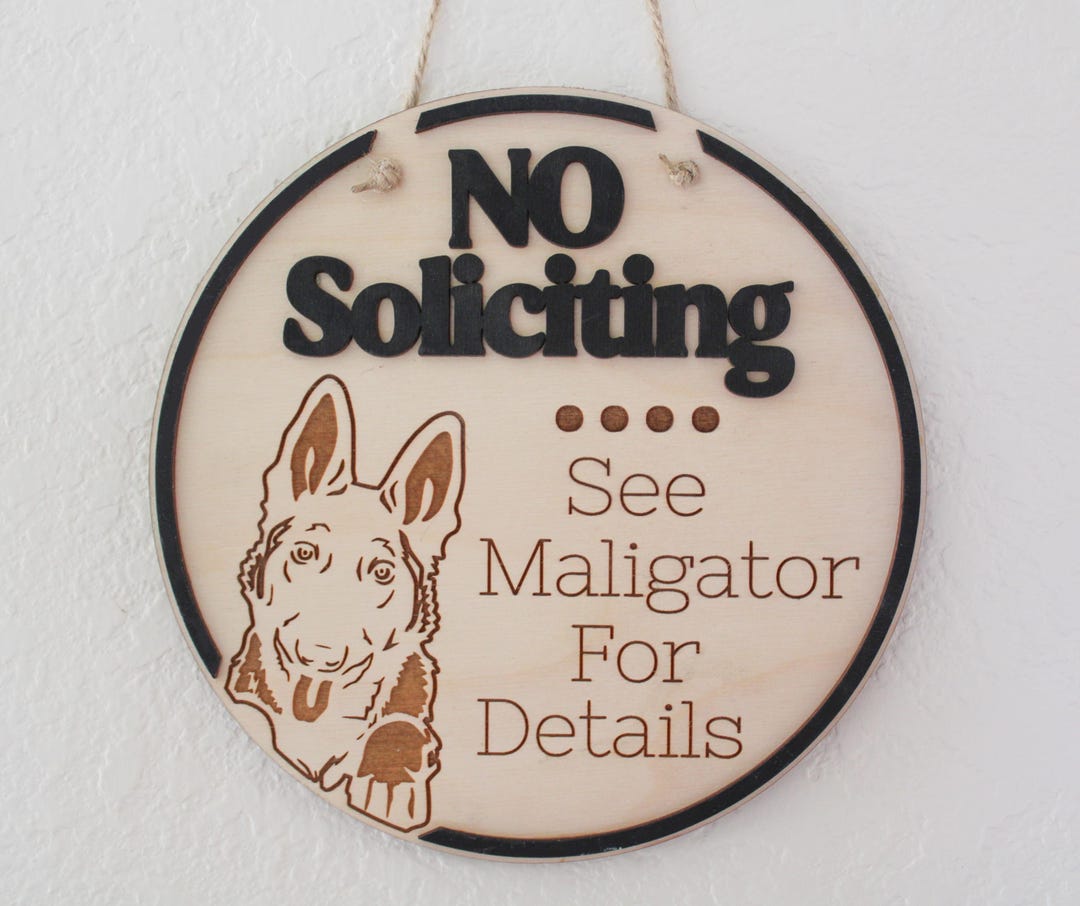 Maligator No Soliciting Sign, See Maligator for Details, Gift for ...