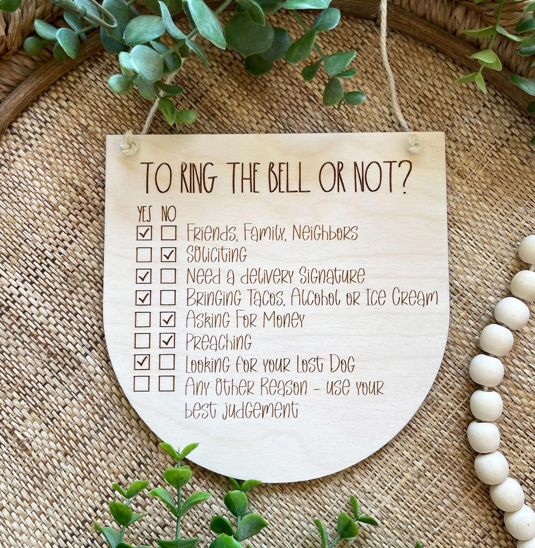 To Ring the Bell or Not Checklist Soliciting Sign, When is It Ok to ...