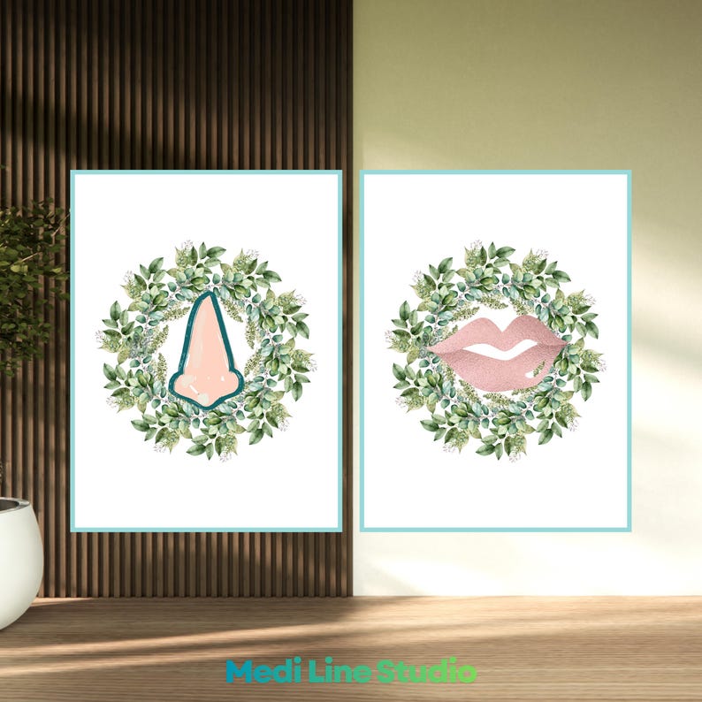 Facial Anatomy Bundle | Lip & Nose Medical Art - Etsy