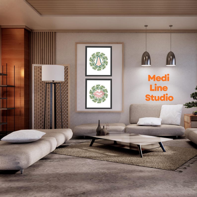 Facial Anatomy Bundle | Lip & Nose Medical Art - Etsy