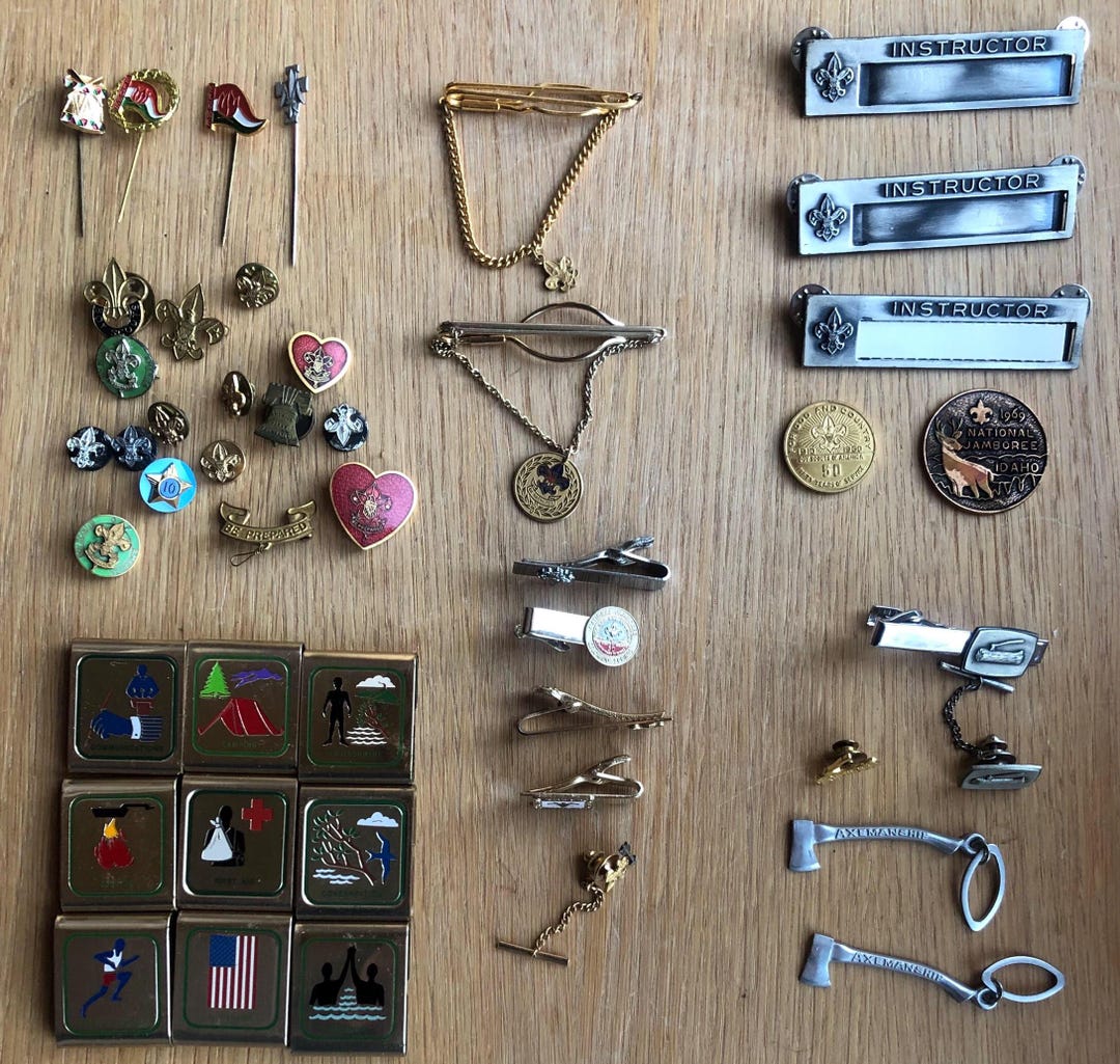 Lot of 46 Boy Scout Pins, Buckles, Tie Bars, Name Badges, Etc - Etsy