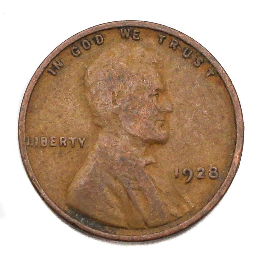 1928 Lincoln Wheat Penny No Mint Mark US Collectable Coin - Etsy