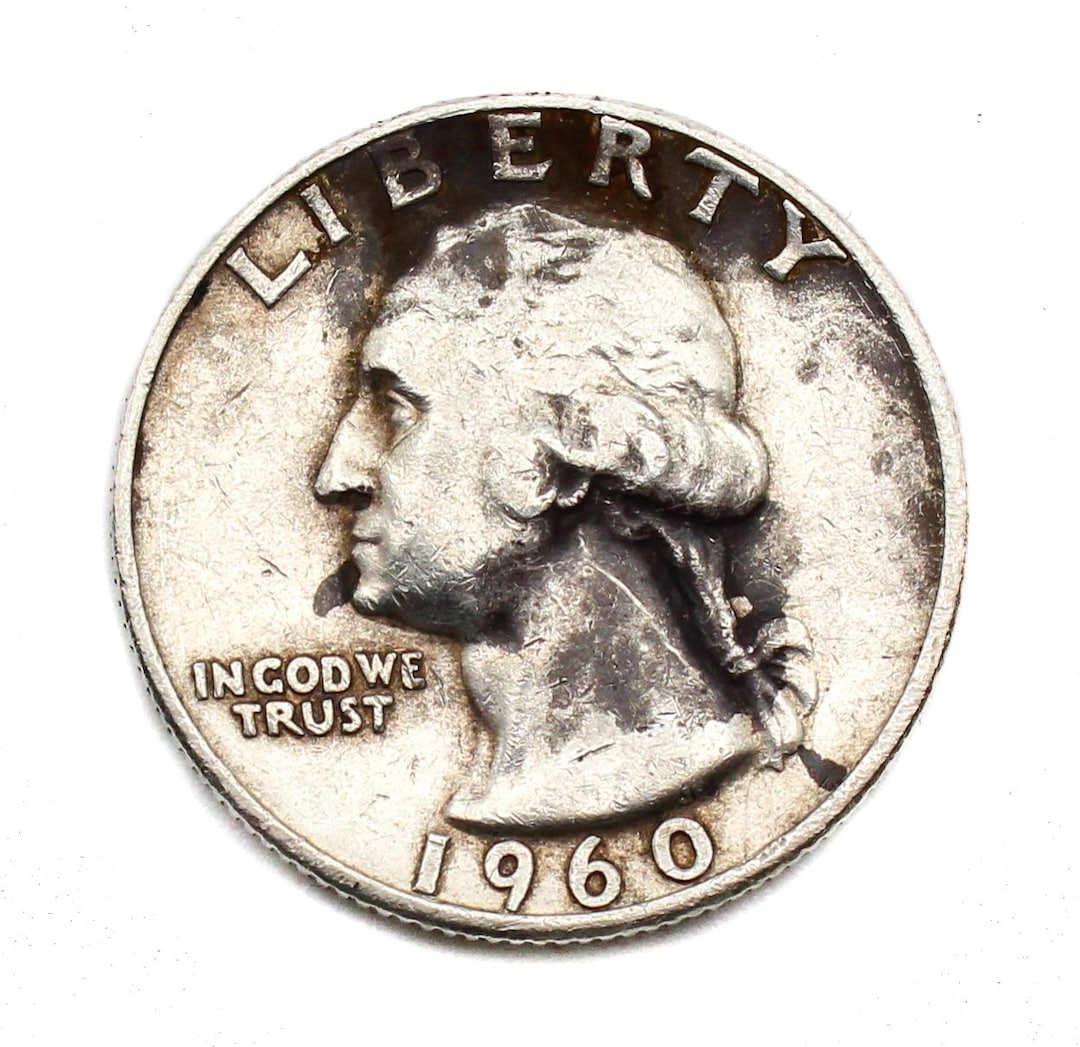 1960-D Washington Quarter, Vintage 90% Silver Coin, Denver Mint ...