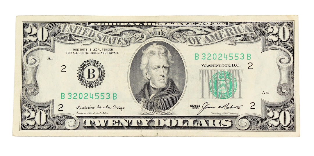 1985 20 Twenty Dollar Bill US Federal Reserve Note New York - Etsy