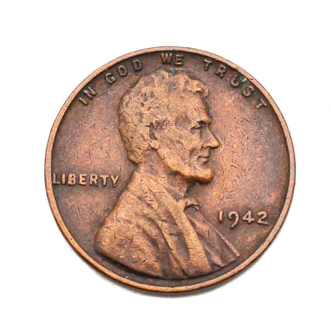 1942 Lincoln Penny Wheat Ears Reverse .no Mint Mark. US Collectable ...