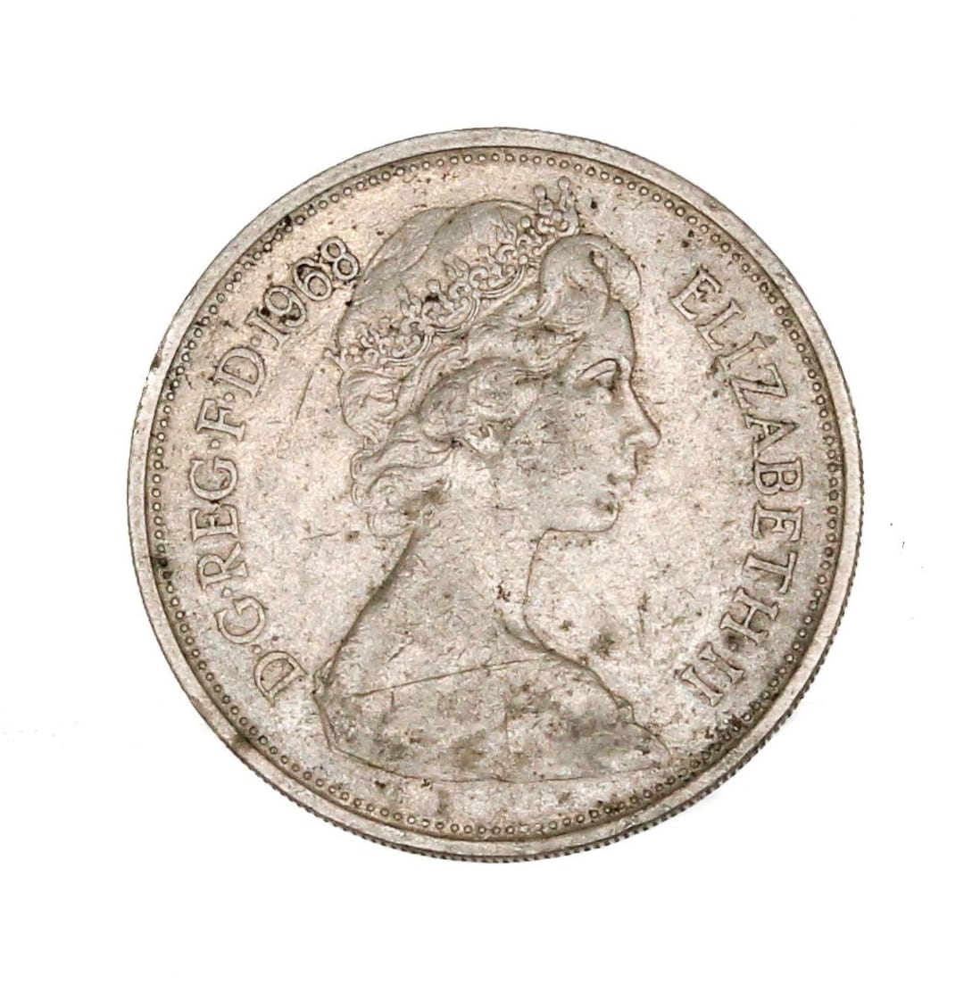 1968 UK 10 New Pence Coin - Queen Elizabeth II - Circulated - Etsy