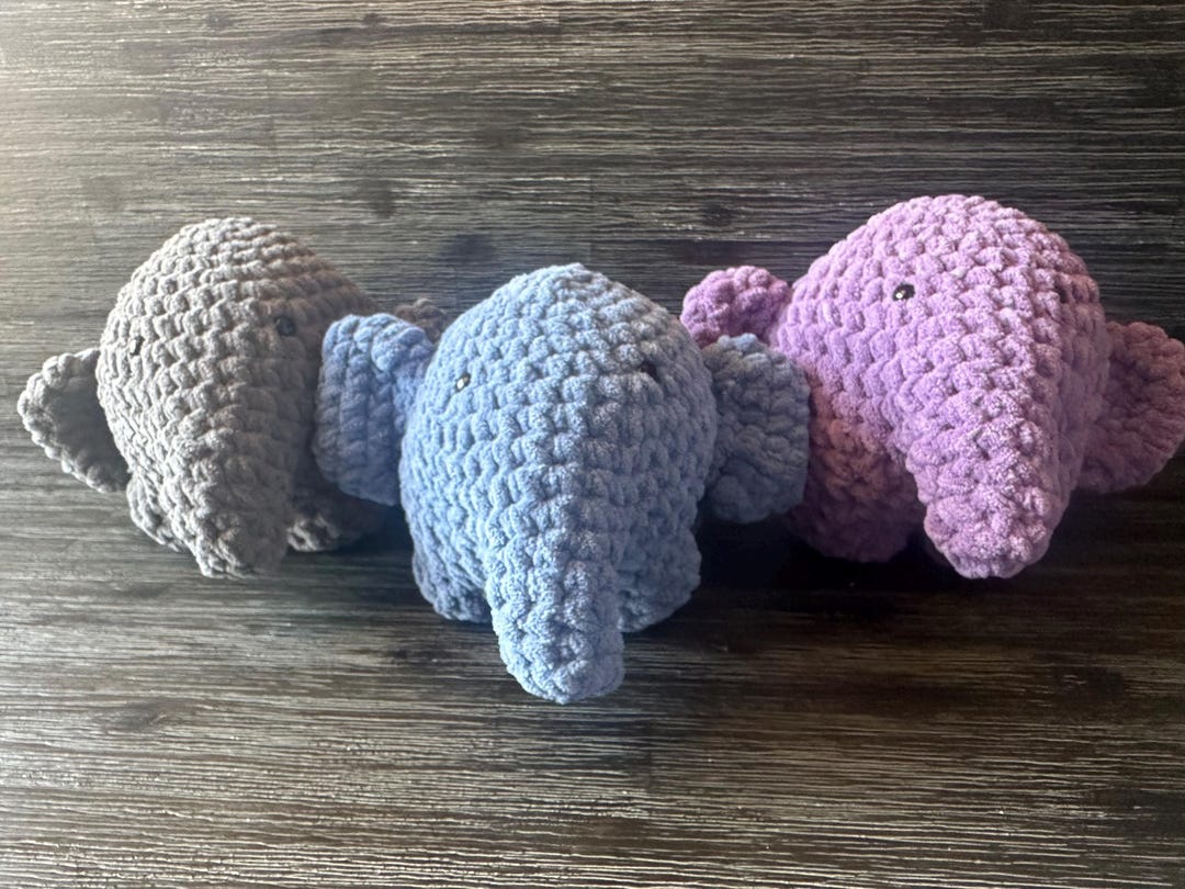 Mini Elephant Plush - Etsy