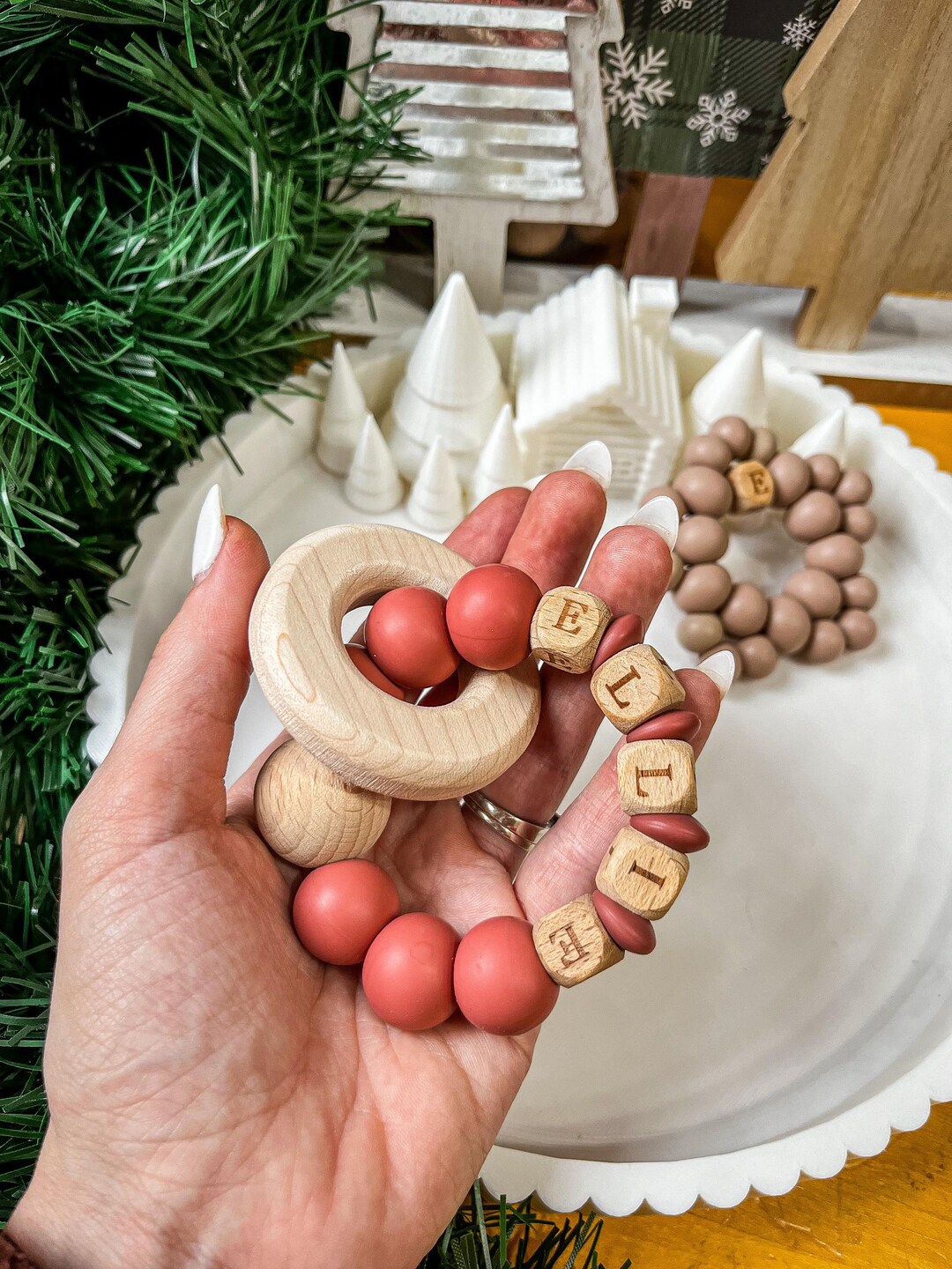 Customizable Silicone Rattle Ring Sensory Toys for Baby Gifts for Baby ...