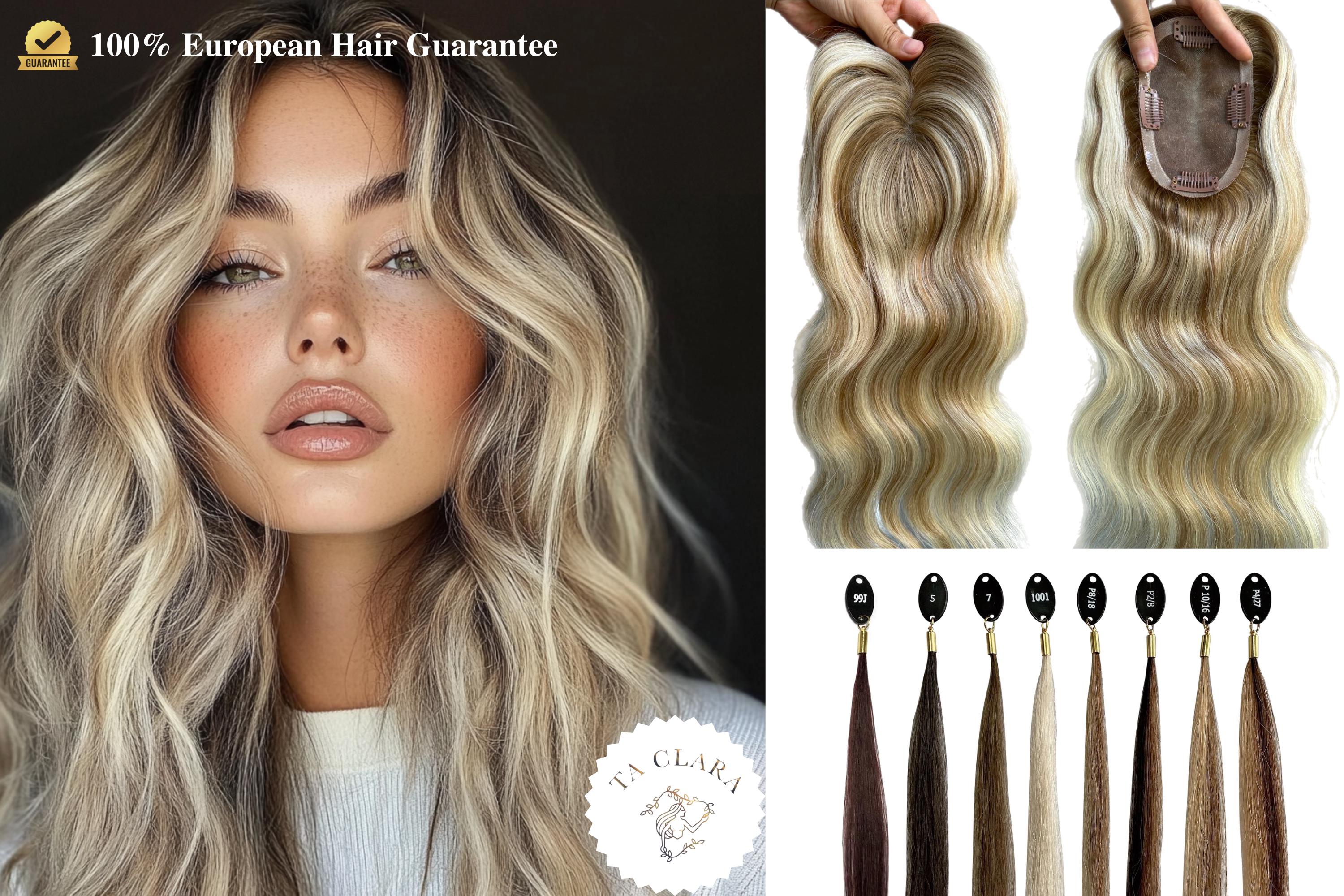 Luxury European Hair Topper, BALAYAGE Mono Topper 100% Human Hair ...