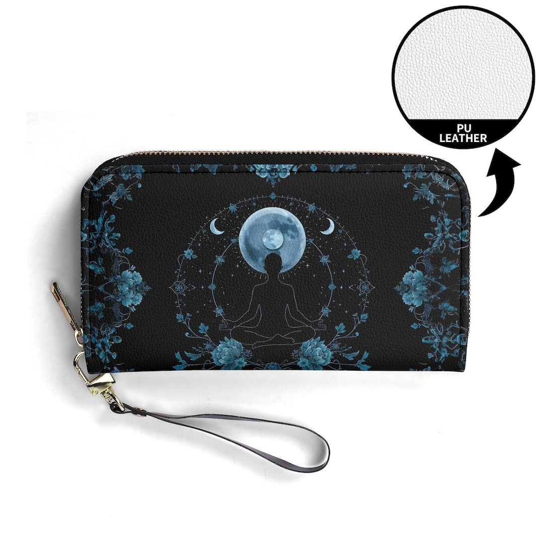 Celestial Meditation Halo Gift Wallet Vegan Leather Cute Wallet Unique ...