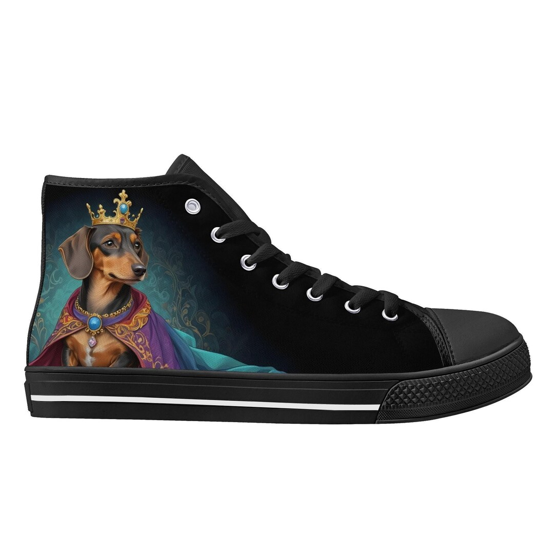 Dachshund Dog High Top Canvas Shoes – Custom Printed Sneakers - Etsy