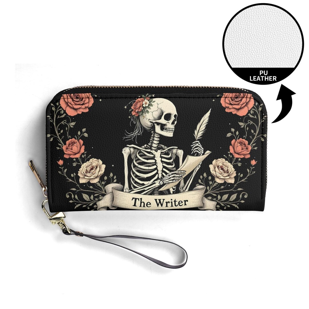 Writer Gift Wallet Vegan Leather Cute Wallet Unique Gift Wallets Zip ...