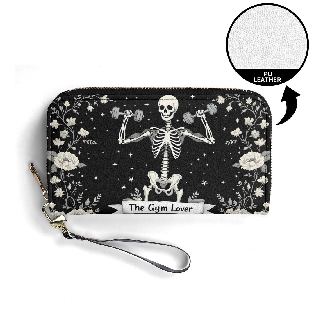 Gym Babe Gift Wallet Vegan Leather Cute Wallet Unique Gift Wallets Zip ...