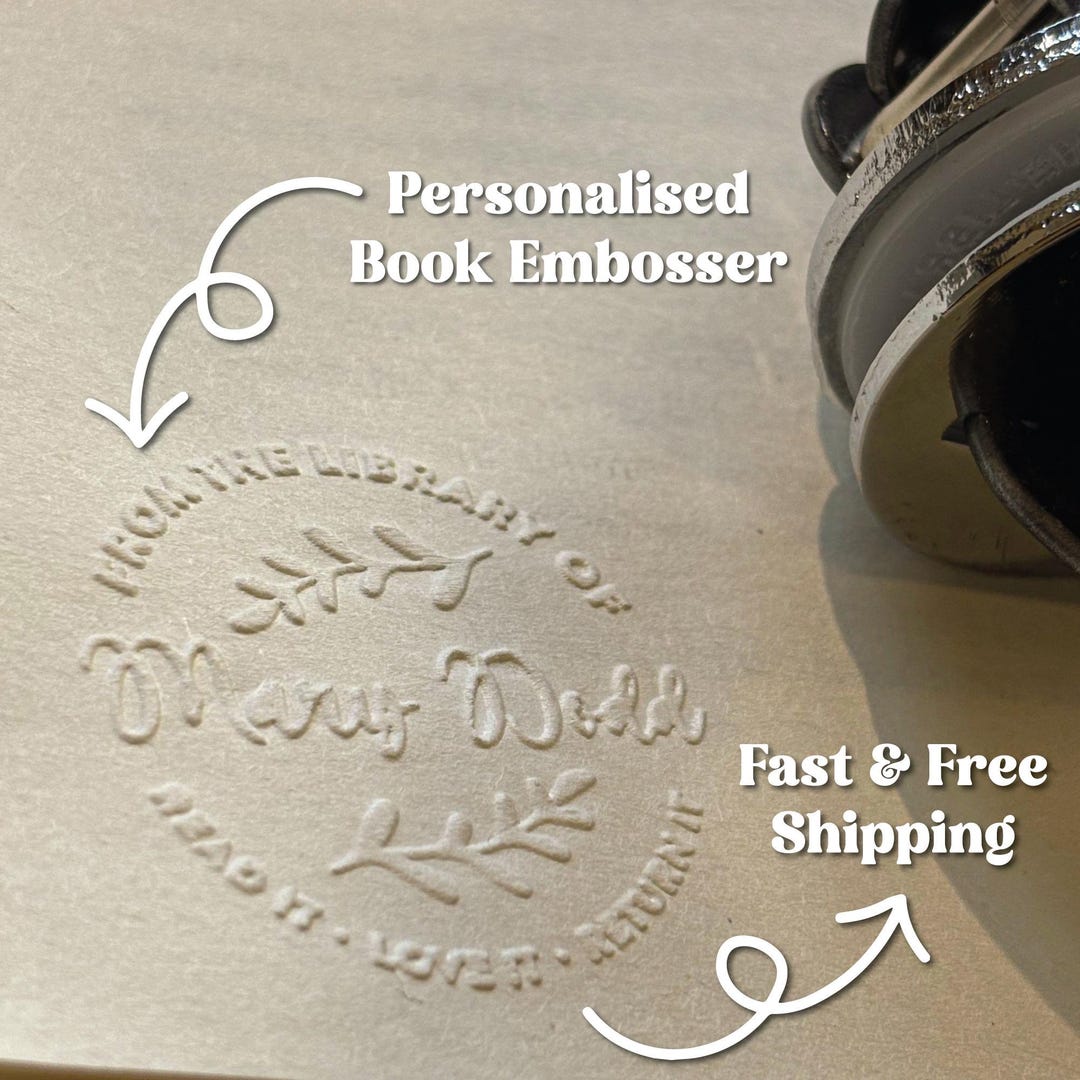 Custom Book Embosser, Personalized Embosser Stamp, Book Embosser, Personalized Envelopes ...