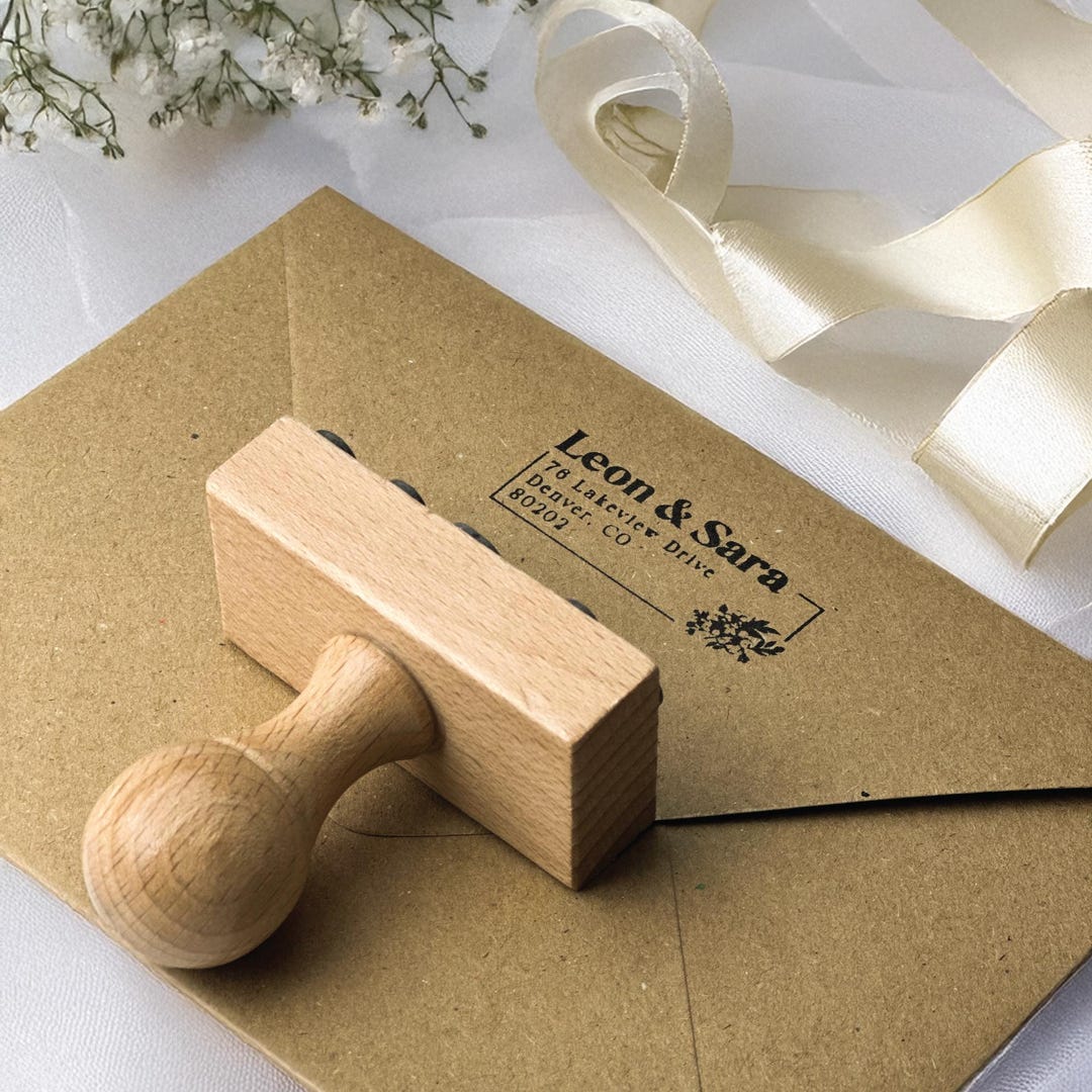 Self Ink Stamp, Save the Date, Custom Stamp for Wedding, Return Address ...