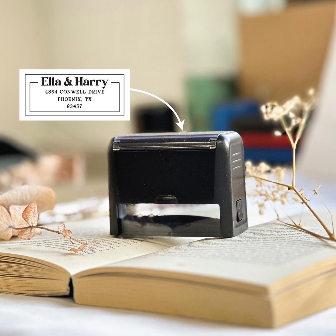 Custom Made Self Inking Address Stamp, Wedding Stamper, Save the Date ...