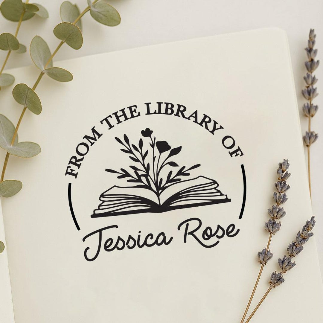 SHIPS SAME DAY! Personalized Book Stamp or Embosser, Custom Name ...