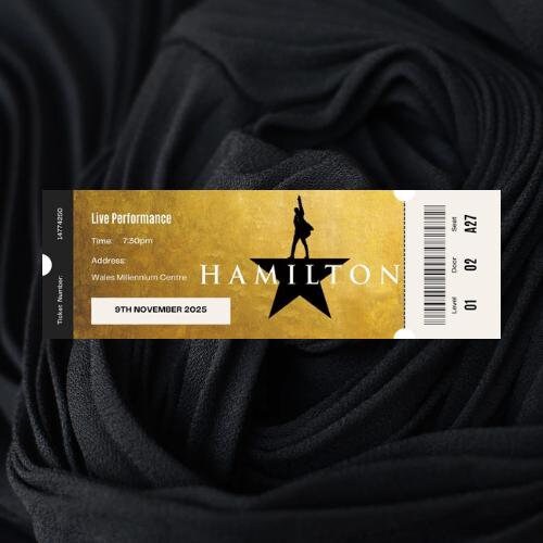 Editable Hamilton Theatre Ticket Digital Printable Customisable ...