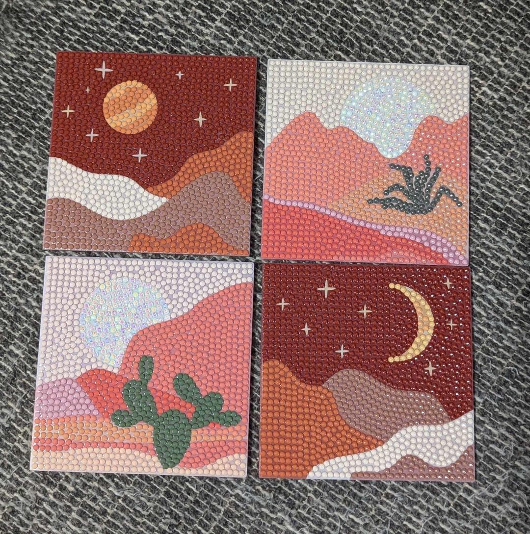Desert Diamond Art Coasters - Etsy