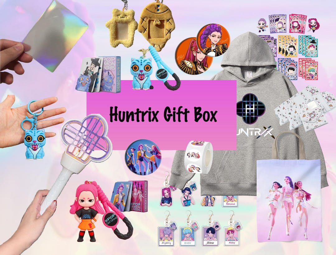 Demon Hunter Kpop Gift Box | Gift Box for Huntrix Lover | Light Stick ...