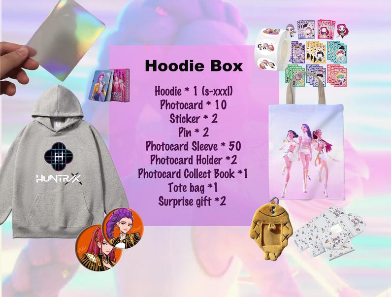 Demon Hunter Kpop Gift Box | Gift Box for Huntrix Lover | Light Stick ...