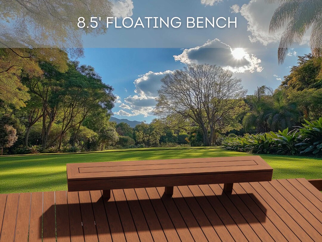 8.5' Floating Bench Plans | DIY Blueprints for Deck Bench ...
