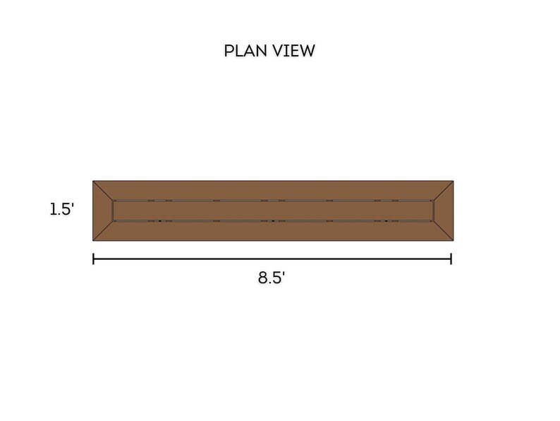 8.5' Floating Bench Plans | DIY Blueprints for Deck Bench ...