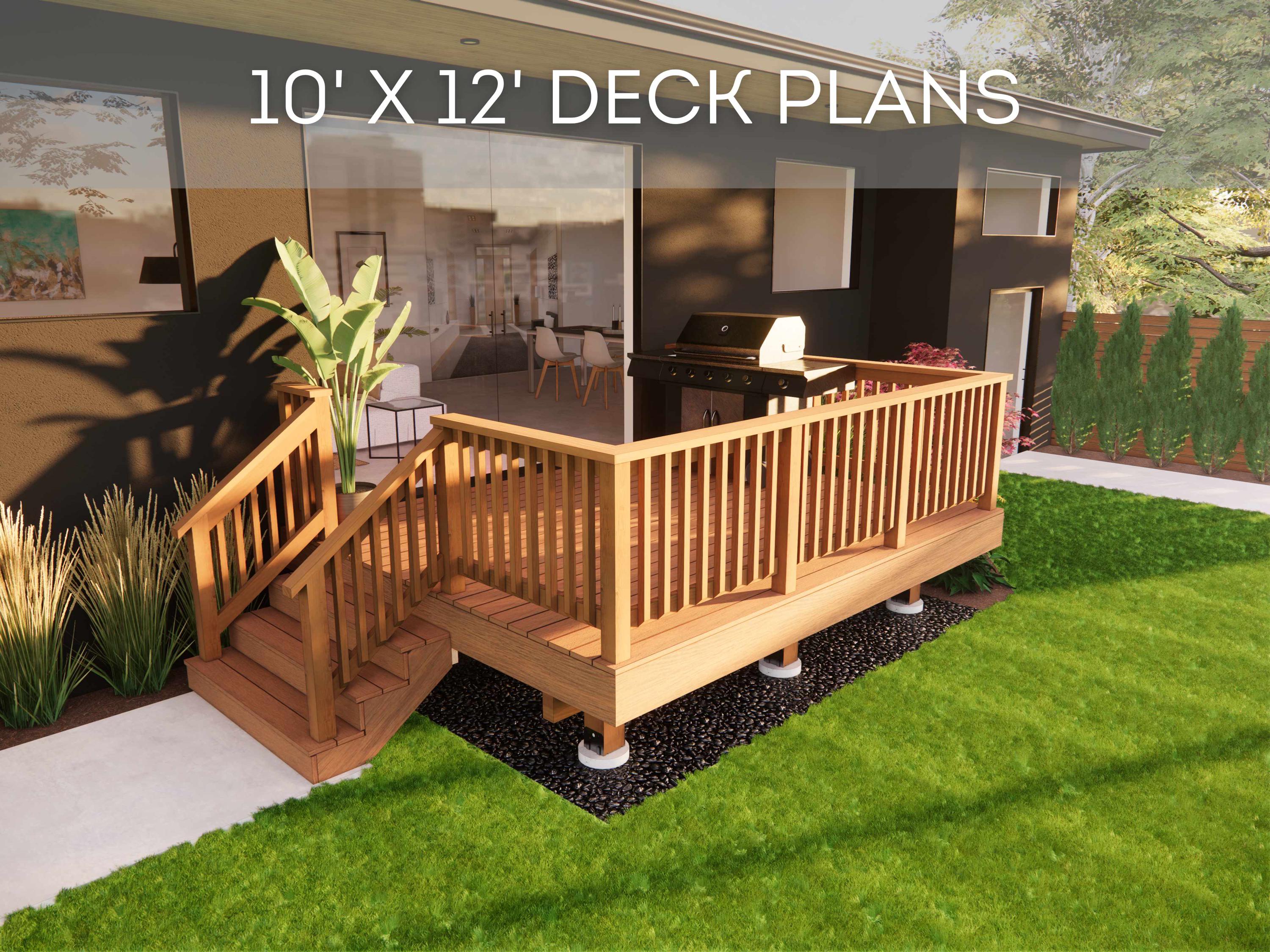 10'x12' Deck Plan Set | DIY Blueprints - Construction Drawings With ...
